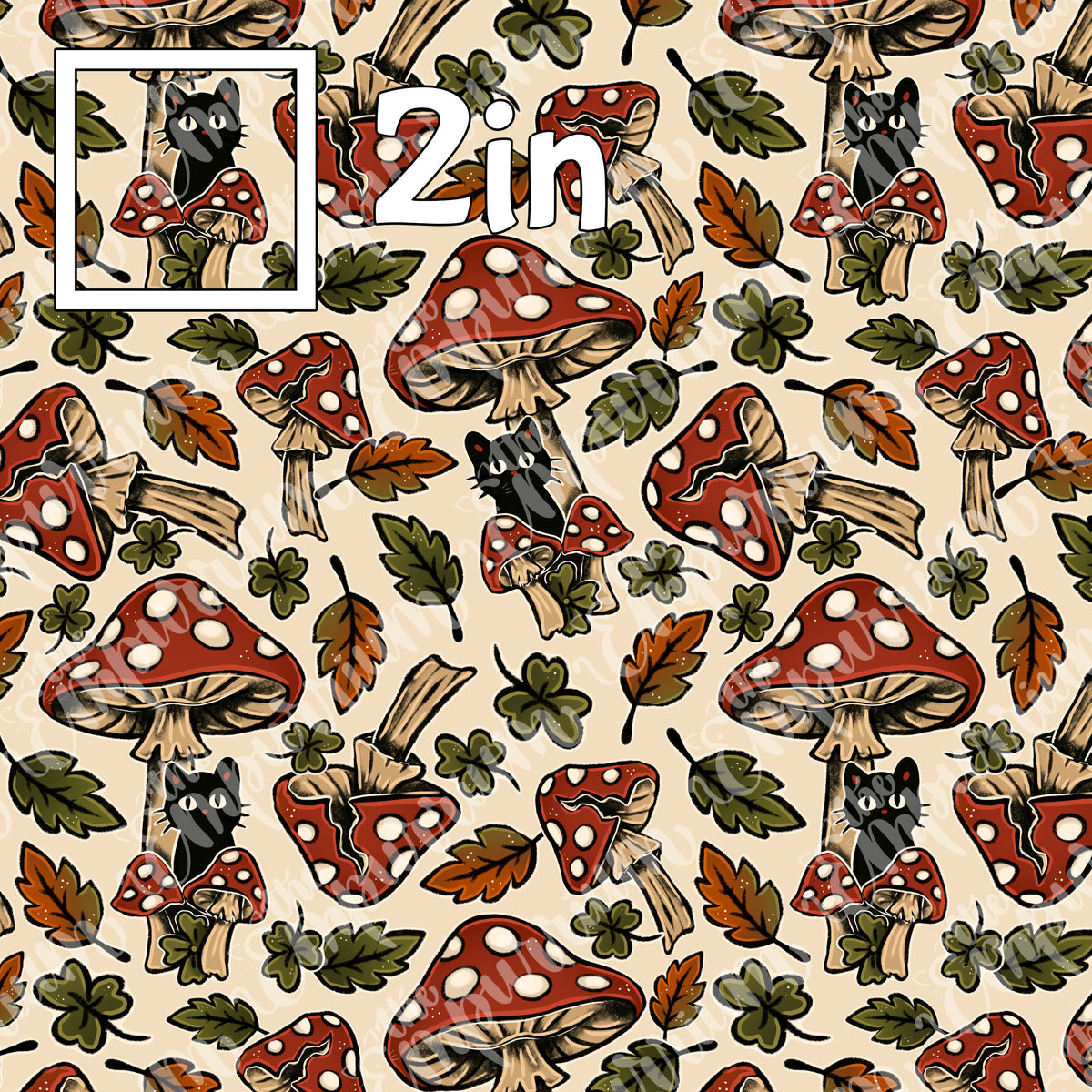 Fall Shroom Cat - Smooth Vinyl Roll – TheEmpurrium