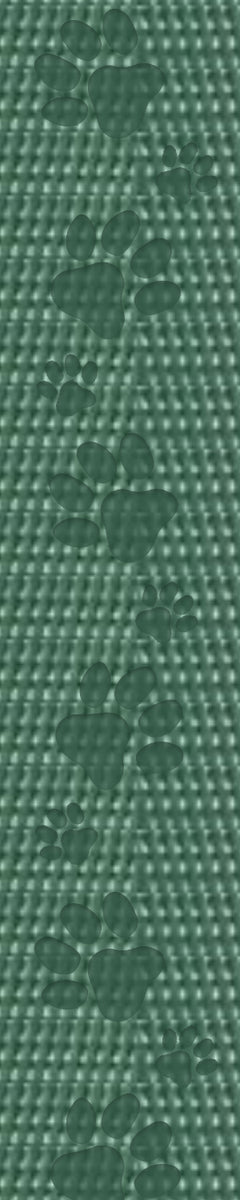 Sage Green - Debossed Paw Print Webbing - 1" Wide Webbing – TheEmpurrium